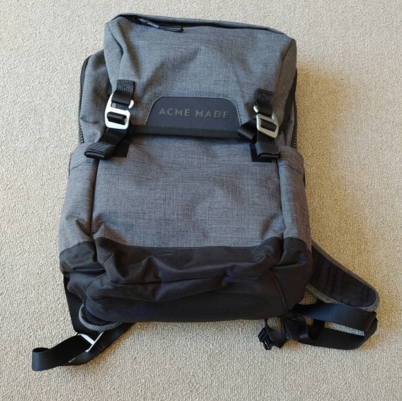 acme made | Bags | Acme Made Unisex Gray And Black Backpack | Poshmark